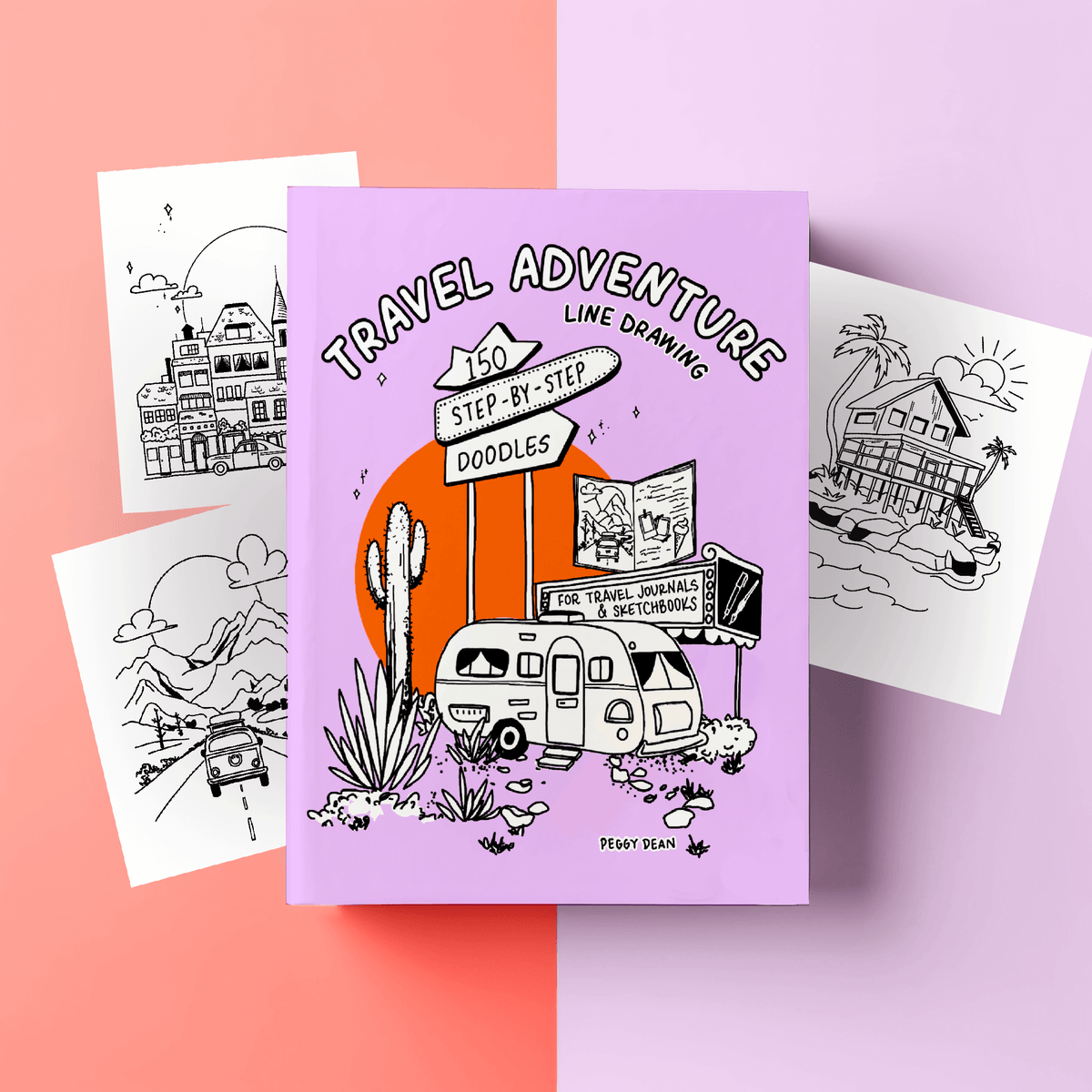 Travel Adventure Line Drawing by Peggy Dean | The Pigeon Letters ...